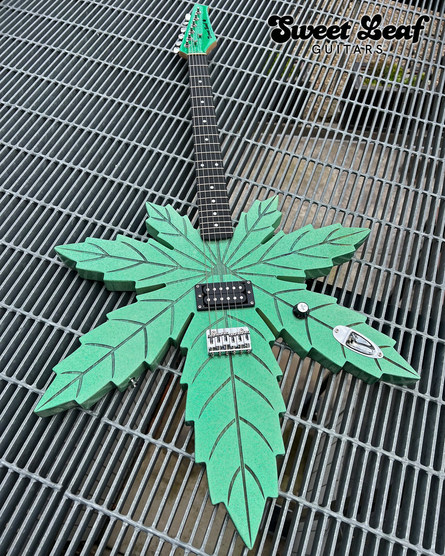 Original Marijuana Leaf Electric Guitar - I Chong by Sweet Leaf Guitar ...